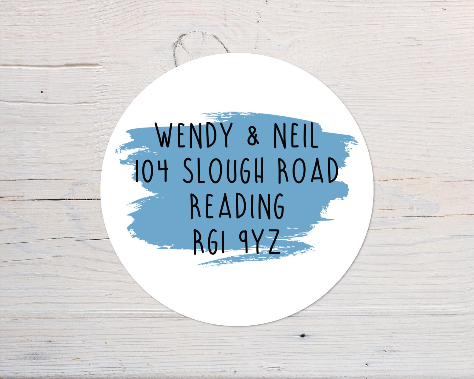 Colour Address Labels | Personalised Stickers | Custom Circular Labels ...