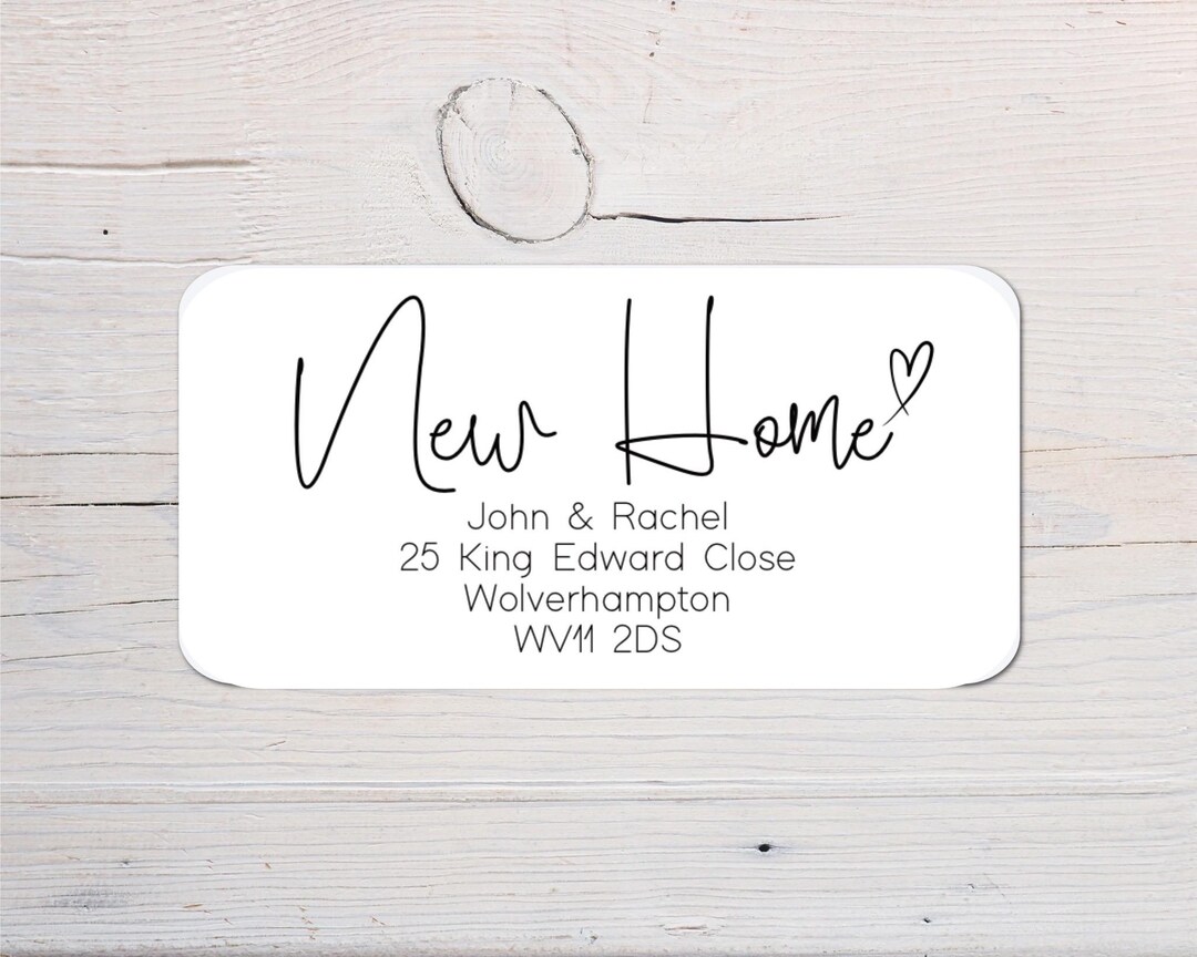 New Home Address Labels | Personalised New Address Stickers | Custom ...