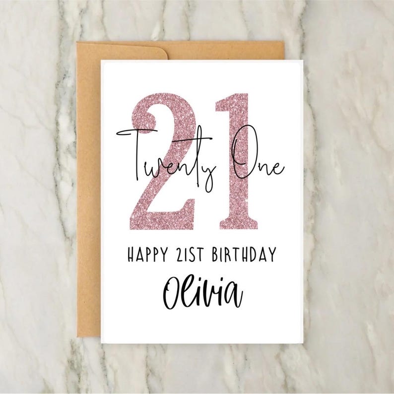 21st Birthday Card | Personalised Greeting Card | Custom Card | Card ...