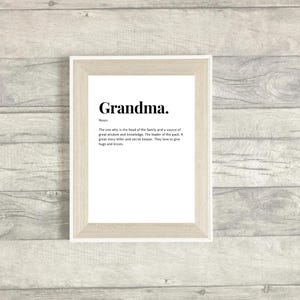 Grandma | Grandmother | Nan | Nana | Granny |definition Print ...