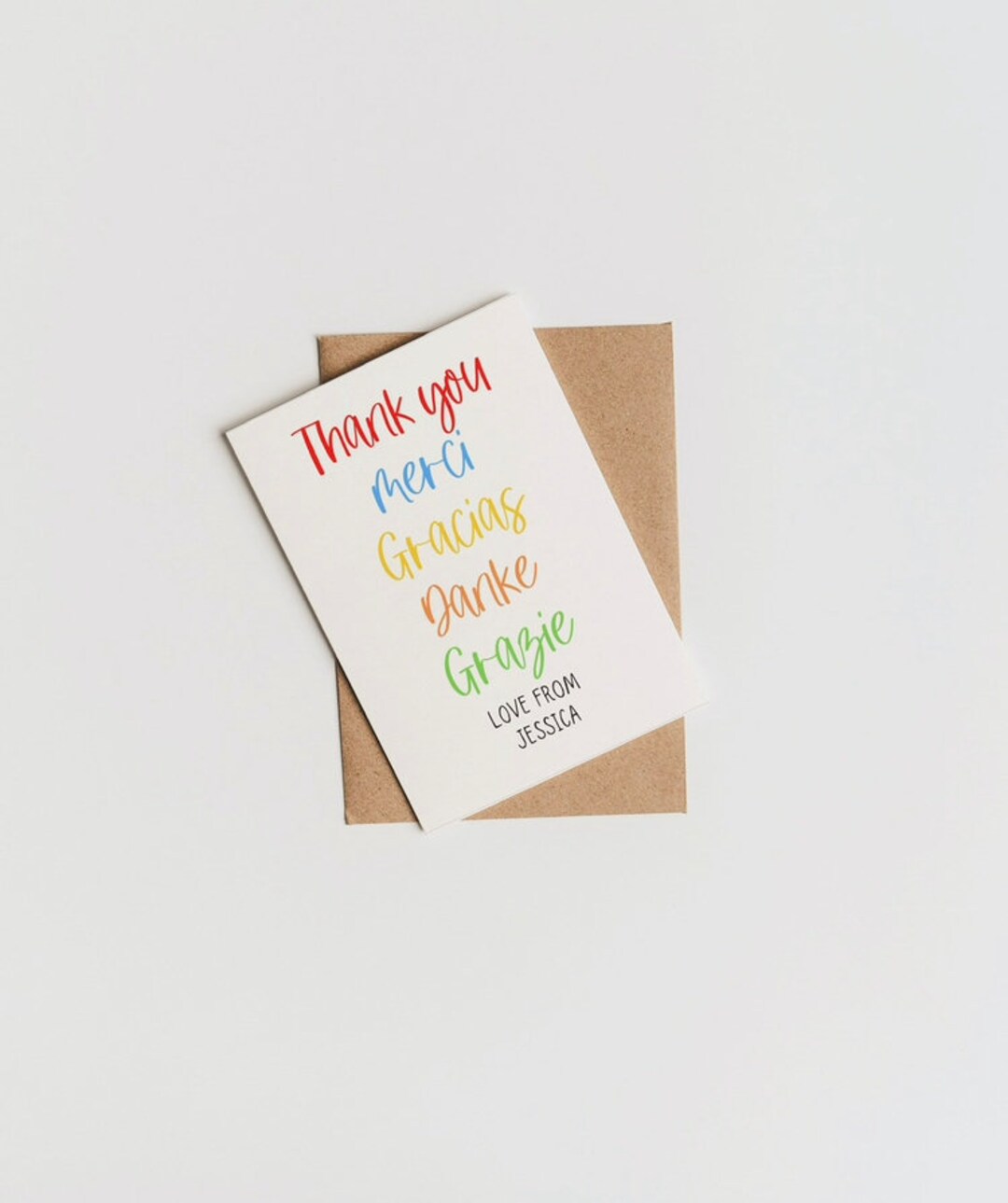 Thank You Card Personalised Greeting Card Custom Thanks - Etsy