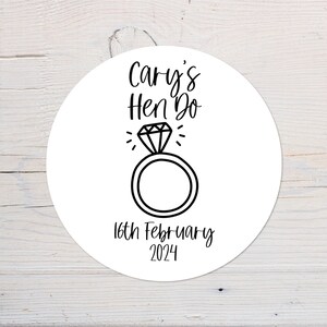 Personalised Ring Hen Do Labels | Personalised Bridal Shower Stickers ...