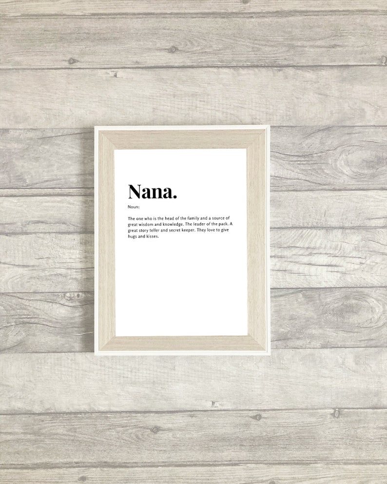 Grandma | Grandmother | Nan | Nana | Granny |definition Print ...