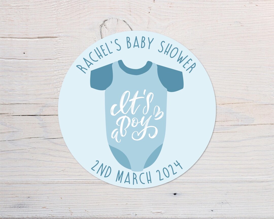 It’s A Boy Baby Shower Labels | Personalised Party Favour | Customised ...