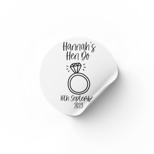Personalised Ring Hen Do Labels Personalised Bridal Shower - Etsy