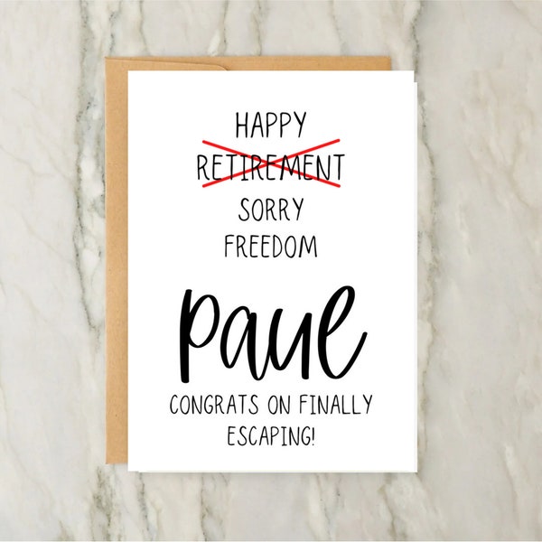 Large Retirement Card - Etsy UK