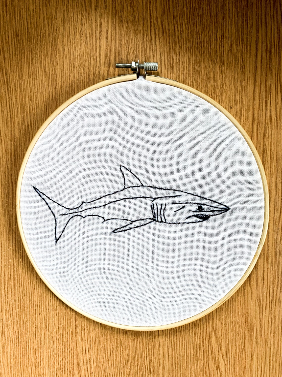 PDF Embroidery Pattern, One Line Fish, Shark, Fish, Simple Pattern ...
