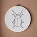 PDF Embroidery Pattern, One Line Beetle, Bug, Animal, Insect, Simple ...