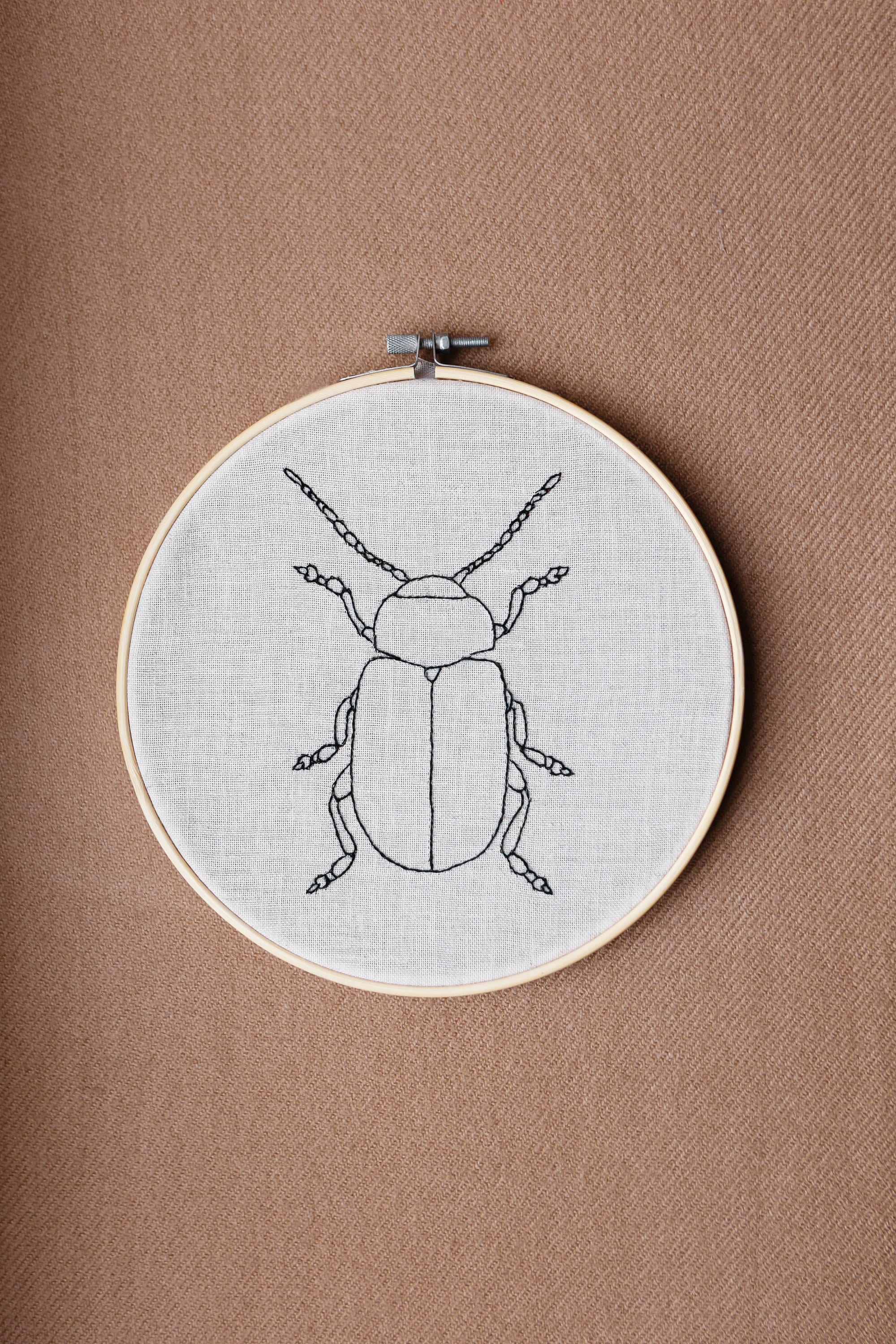 PDF Embroidery Pattern, One Line Beetle, Bug, Animal, Insect, Simple ...