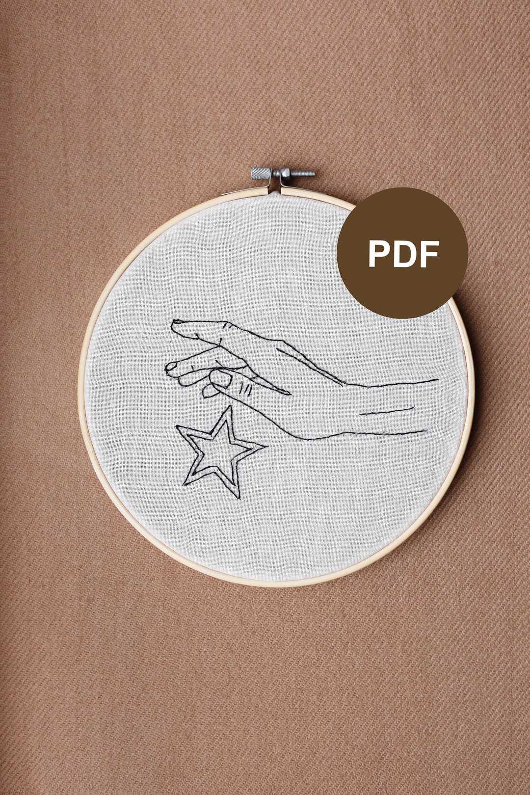 PDF Embroidery Pattern, One Line Design Star Pattern, Magic Embroidery ...