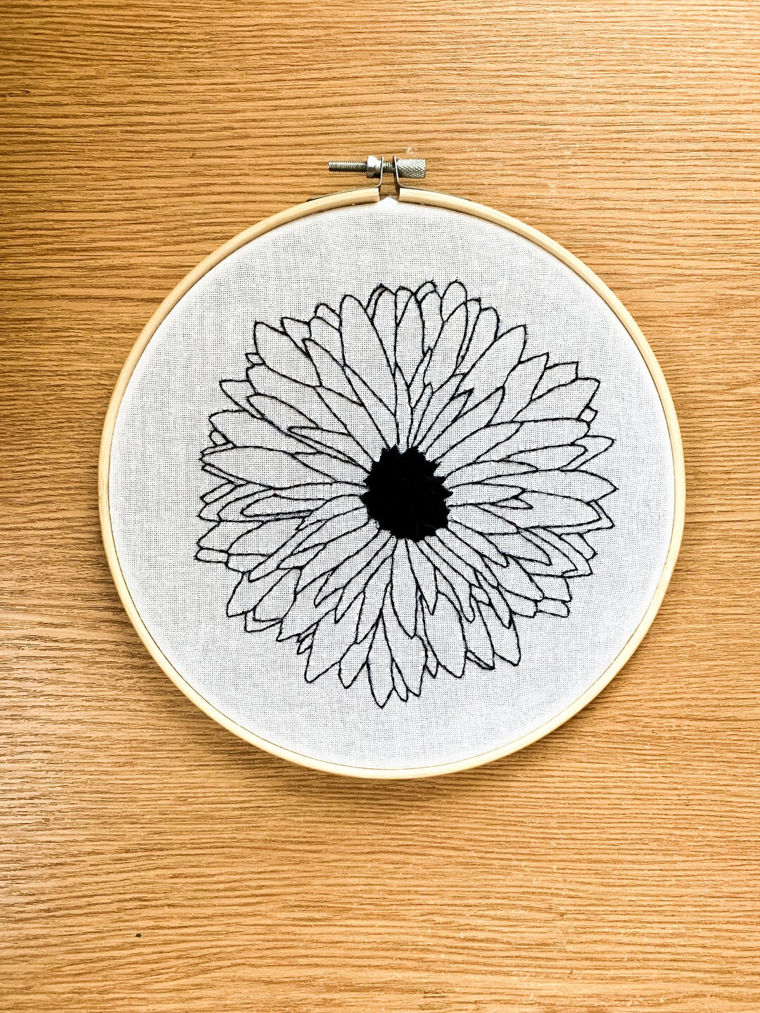 PDF Embroidery Pattern, One Line Plant, Flower, Summer Flower, Nature ...