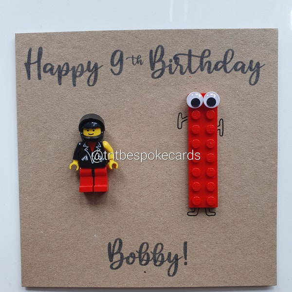 Birthday Card With Legos - Etsy UK