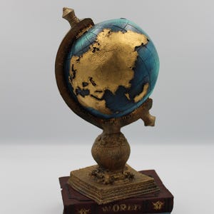Unique Handcrafted World Globe Sculpture on Stand Detailed Earth Model ...