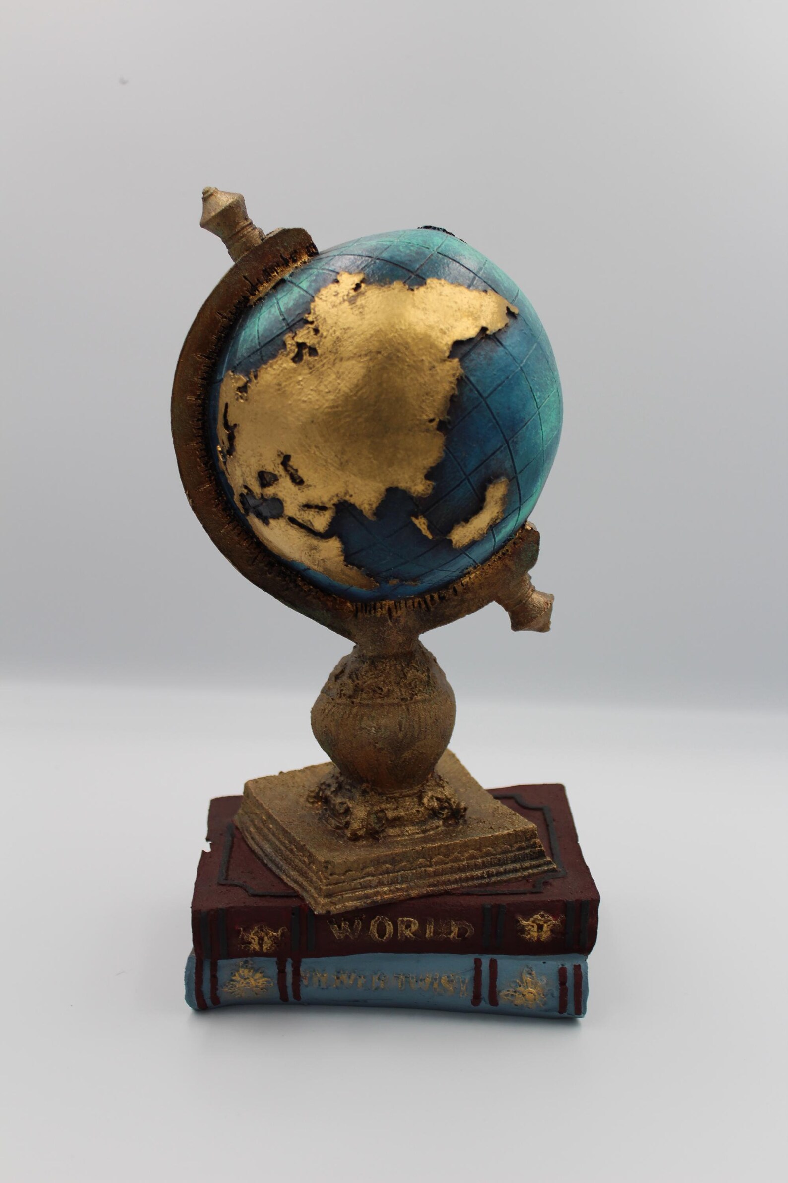 Unique Handcrafted World Globe Sculpture on Stand Detailed Earth Model ...