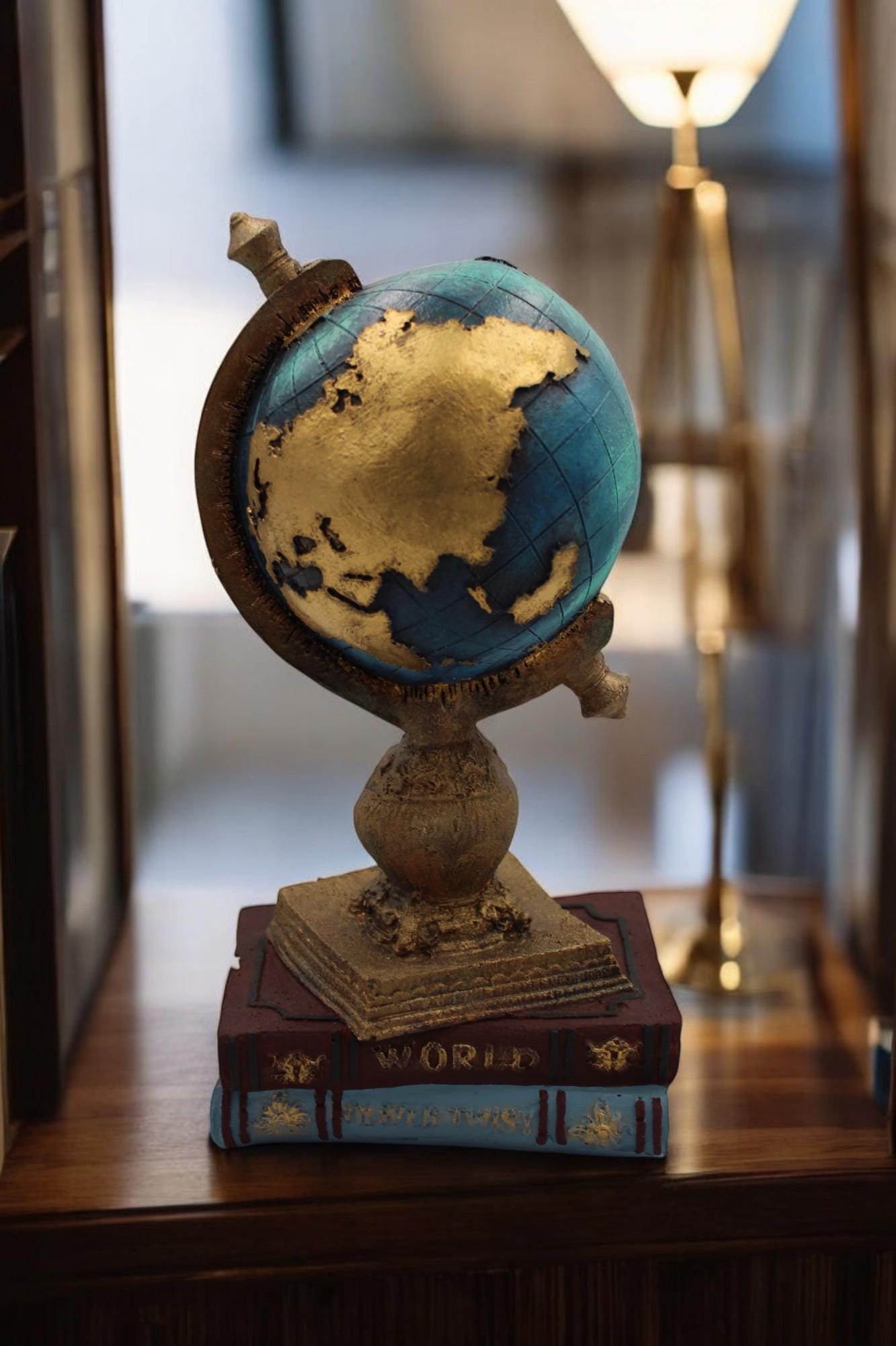 Unique Handcrafted World Globe Sculpture on Stand Detailed Earth Model ...