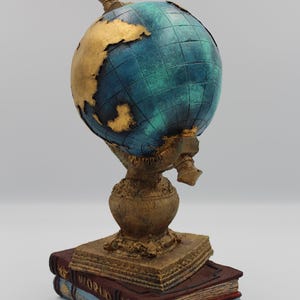 Unique Handcrafted World Globe Sculpture on Stand Detailed Earth Model ...