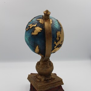 Unique Handcrafted World Globe Sculpture on Stand Detailed Earth Model ...