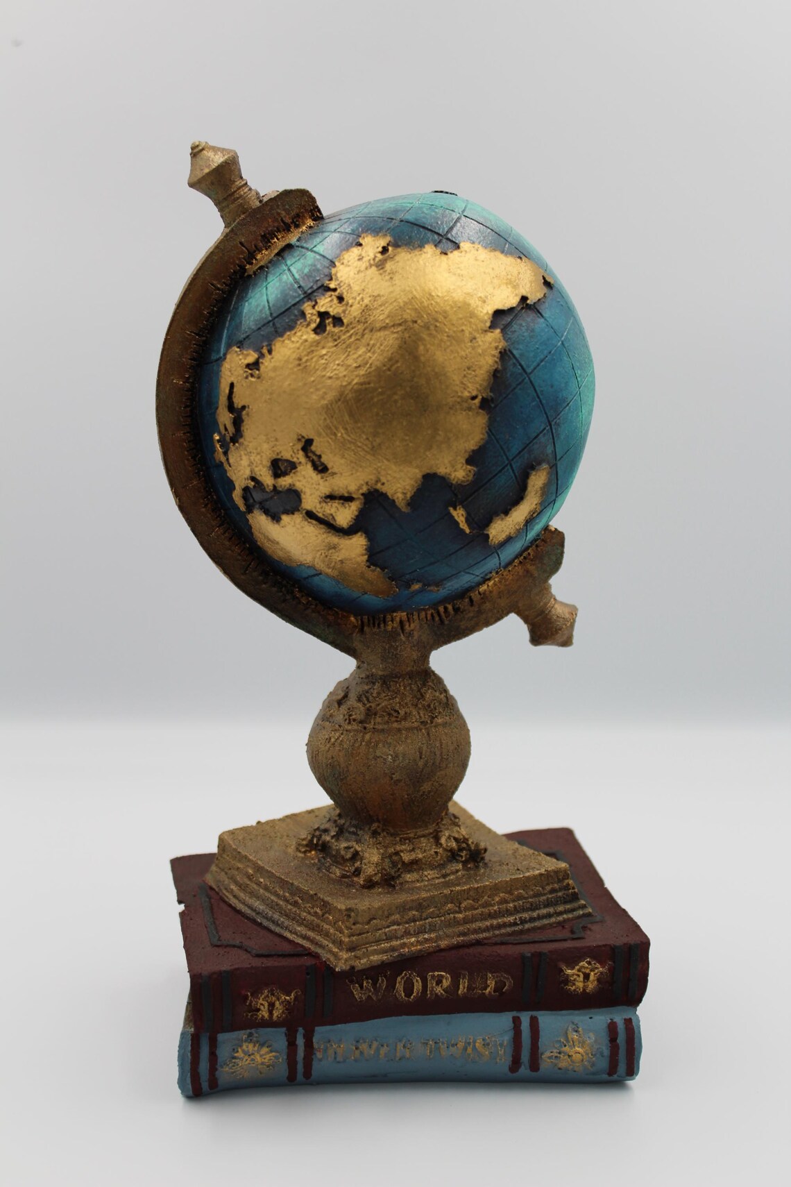 Unique Handcrafted World Globe Sculpture on Stand Detailed Earth Model ...