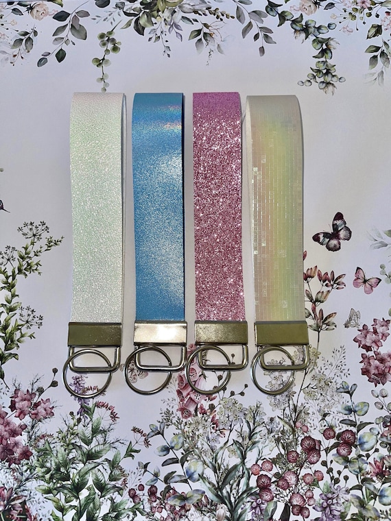 Sparkly Wristlets Keychains Keyfobs Faux Leather - Etsy