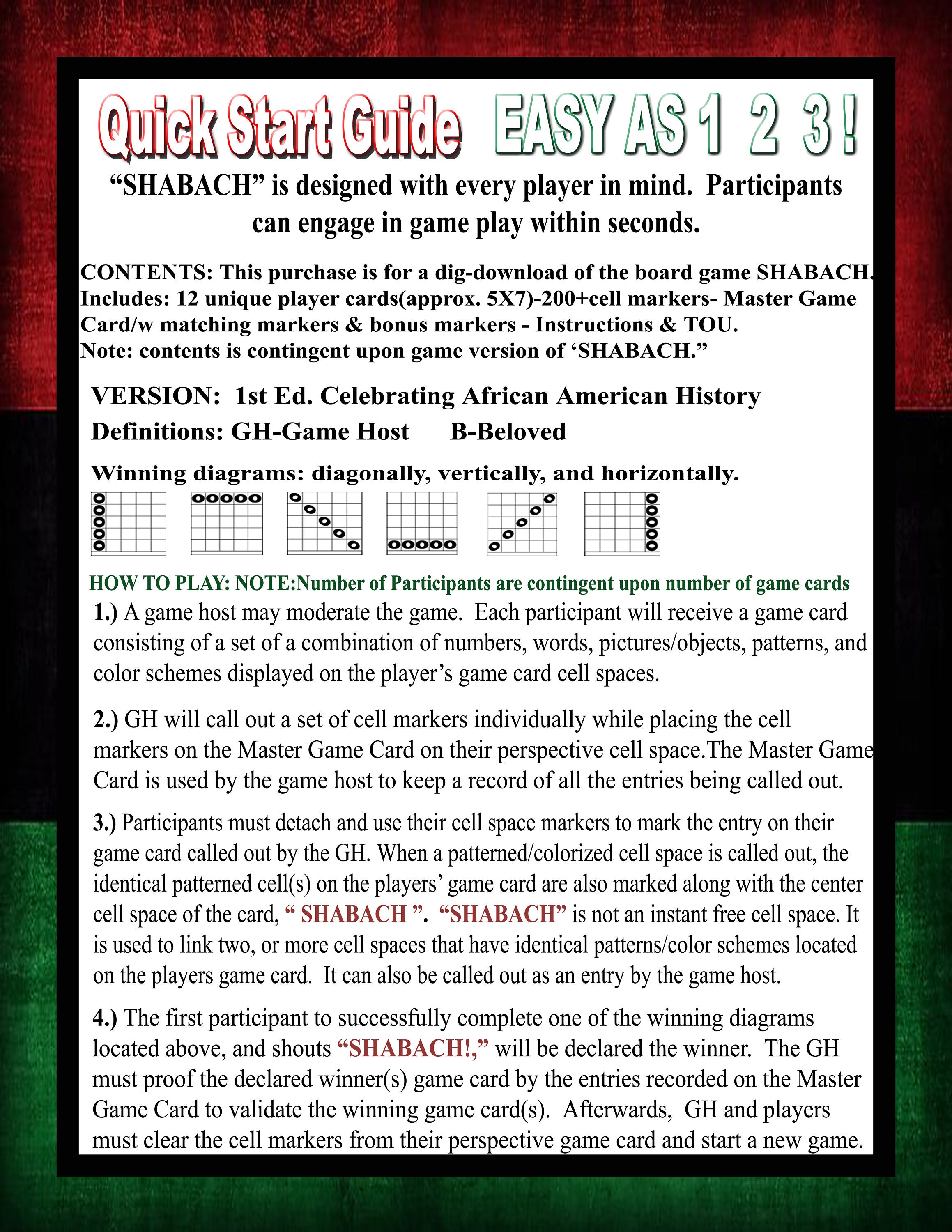 12 Game Cards Celebrating BLACK AFRICAN AMERICAN History-today 7/365 - Etsy