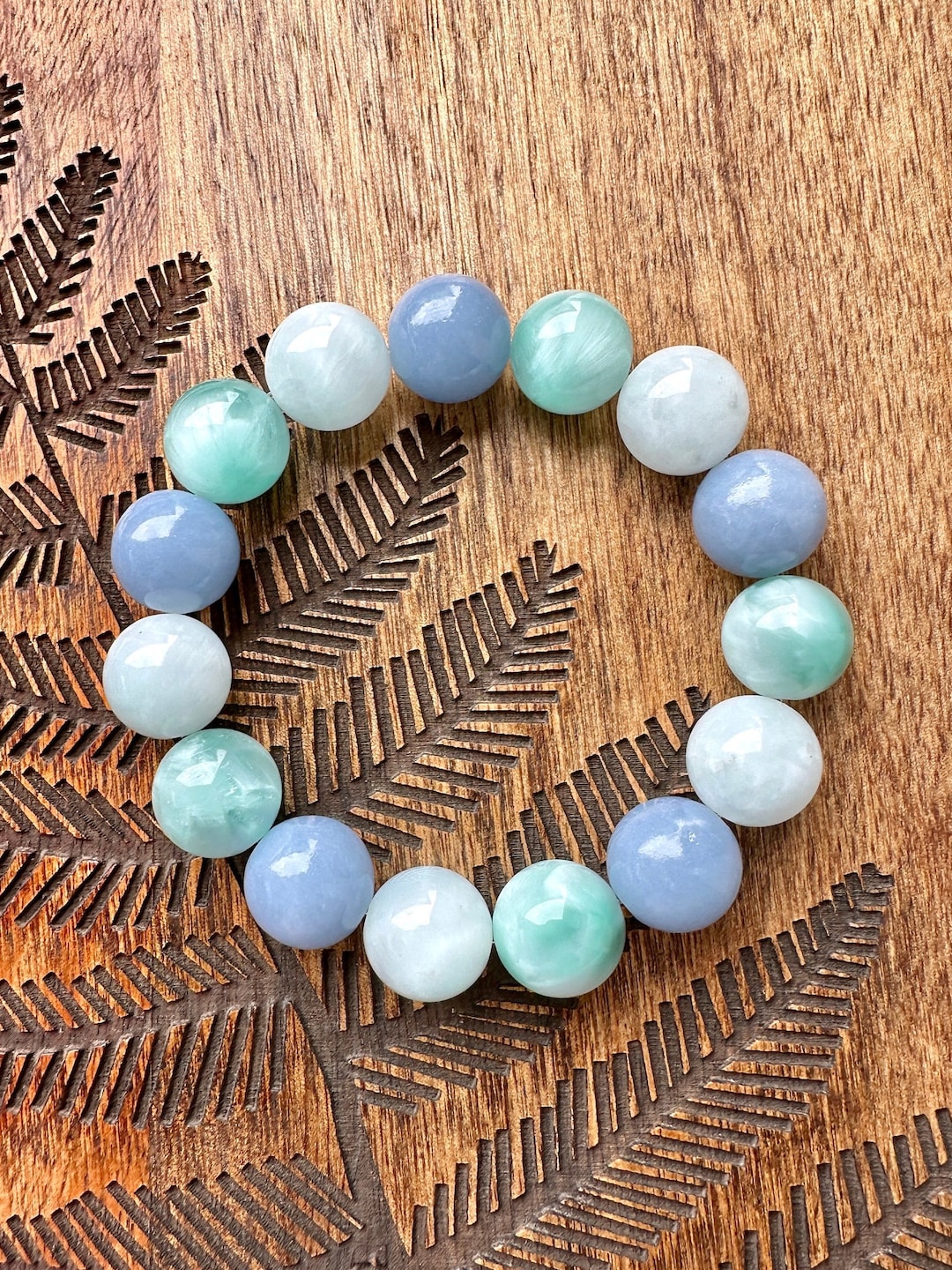 Celestite, Angelite Gemstone Bracelet Let Go of Insecurities Peace ...