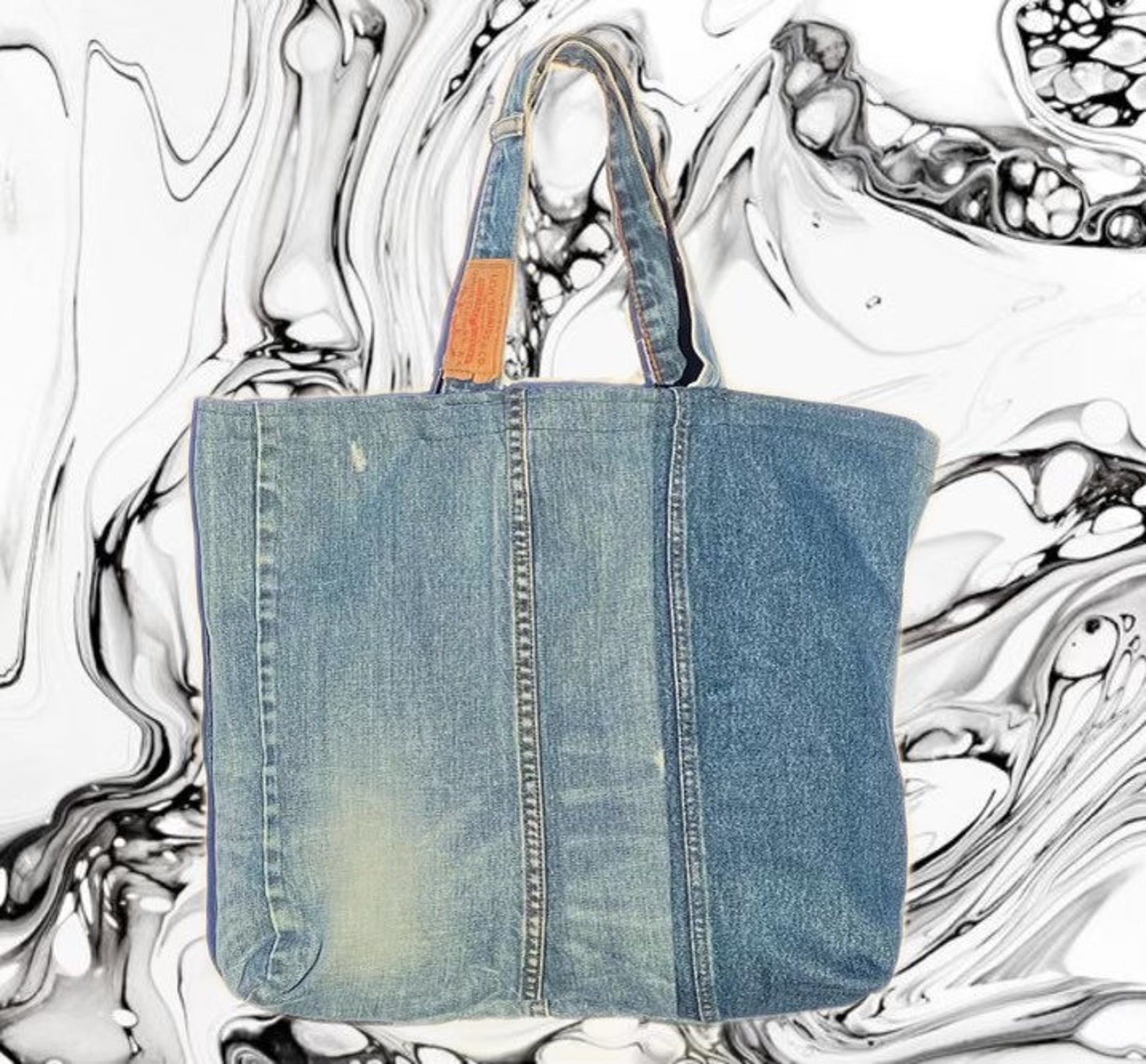 Medium Denim Tote - Etsy