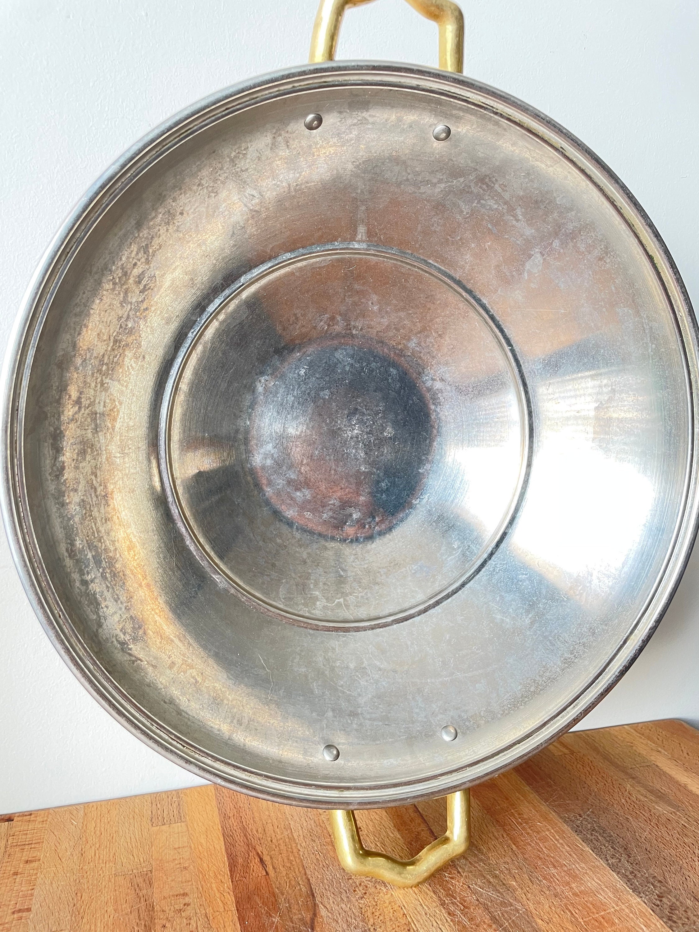 Solid Copper Wok, Made in Korea, Vintage Cookware, Wall Decor, Hanging ...