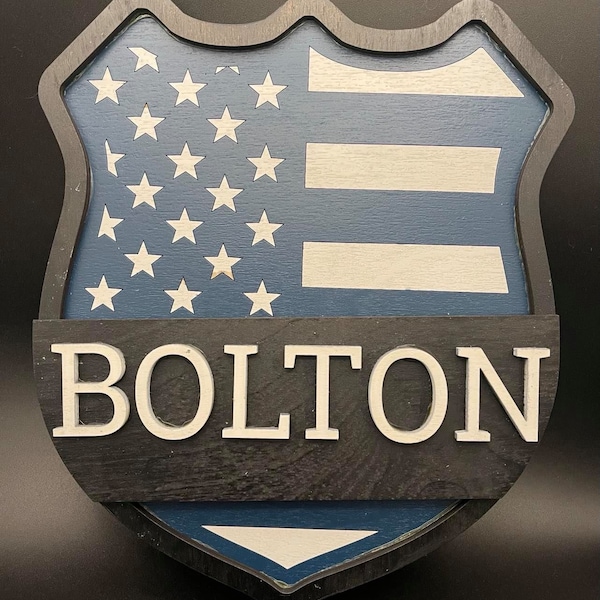 Police Name Art Sign - Etsy