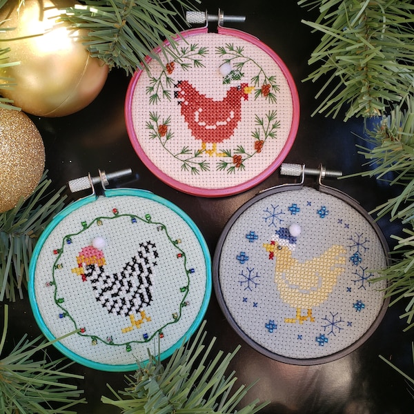 Chicken Cross Stitch - Etsy