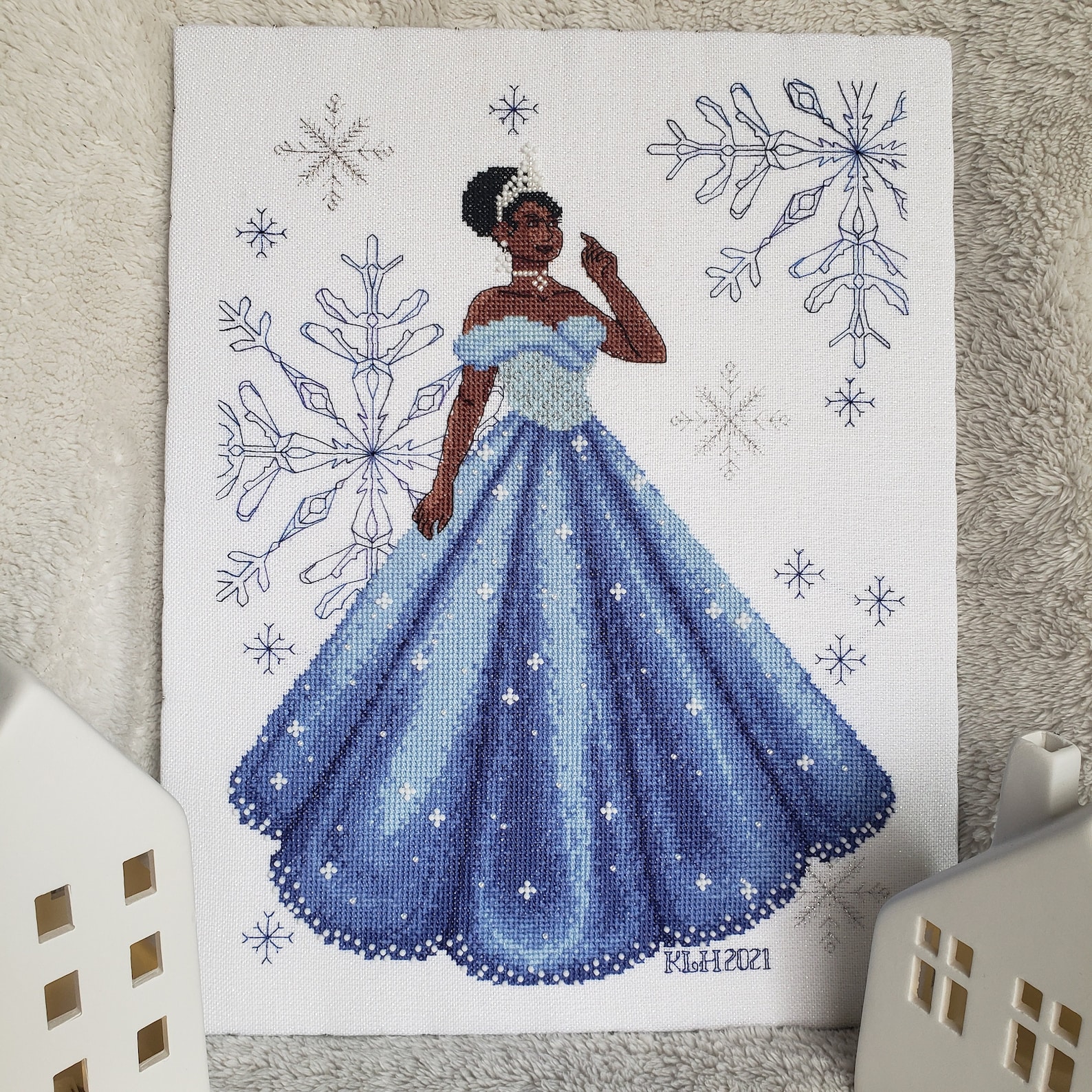 Lady Snowfall PDF Cross Stitch Pattern - Etsy