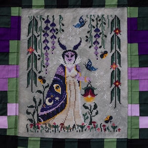 The Sylph Queen Cross Stitch Pattern - Night Court Faerie Realm Moth ...