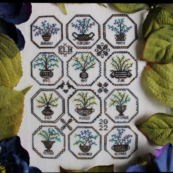 Temperature Tree Cross Stitch - Etsy