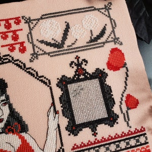 Vampire Sampler Cross Stitch Pattern - Modern Quaker Style Sampler ...