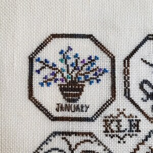 Quaker Basket Sampler Leaves Temperature Chart Cross Stitch - Etsy