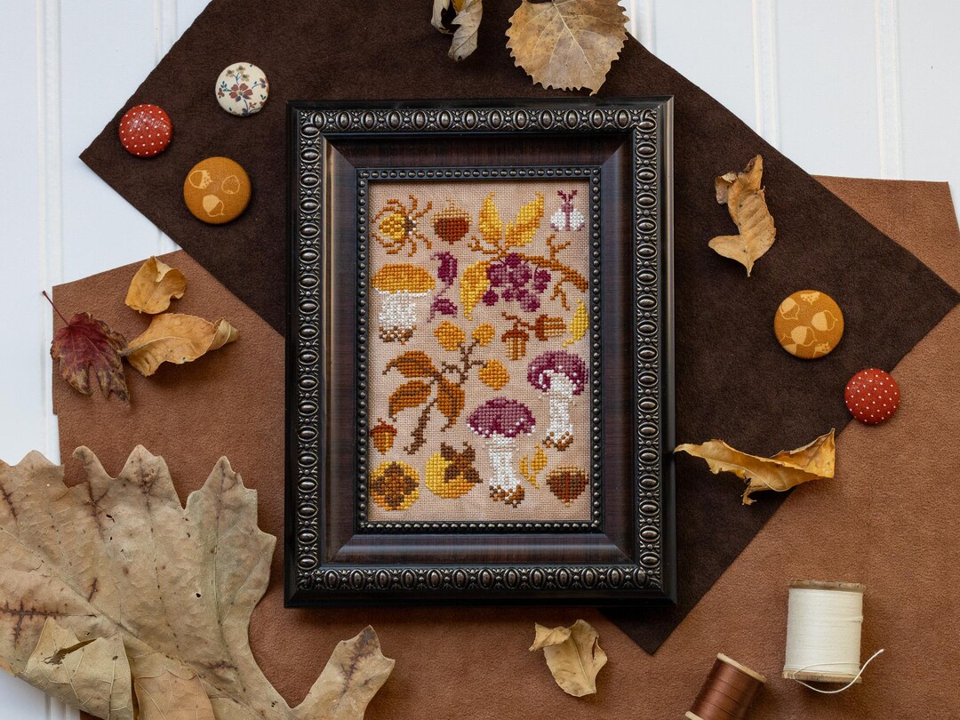 Foraging Nature Walk Cross Stitch Pattern PDF Digital Download - Autumn ...