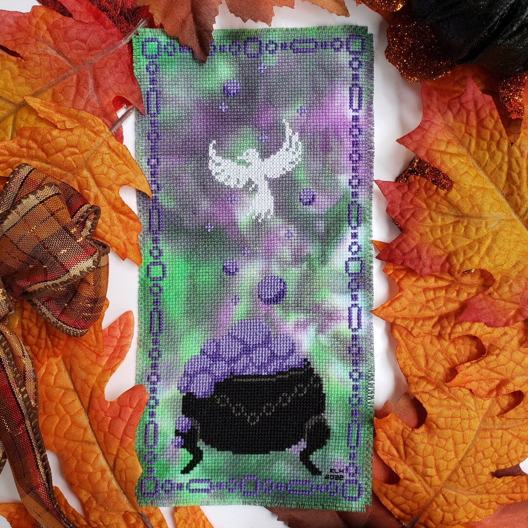 Aerial Cauldron Halloween Flight Potion PDF Cross Stitch Pattern ...