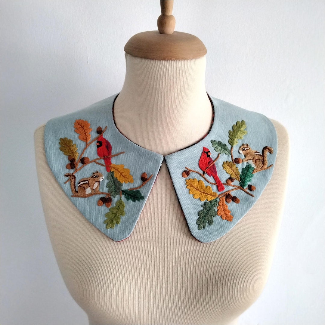 Hand Embroidered Peter Pan Collar\free SHİPPİNG - Etsy