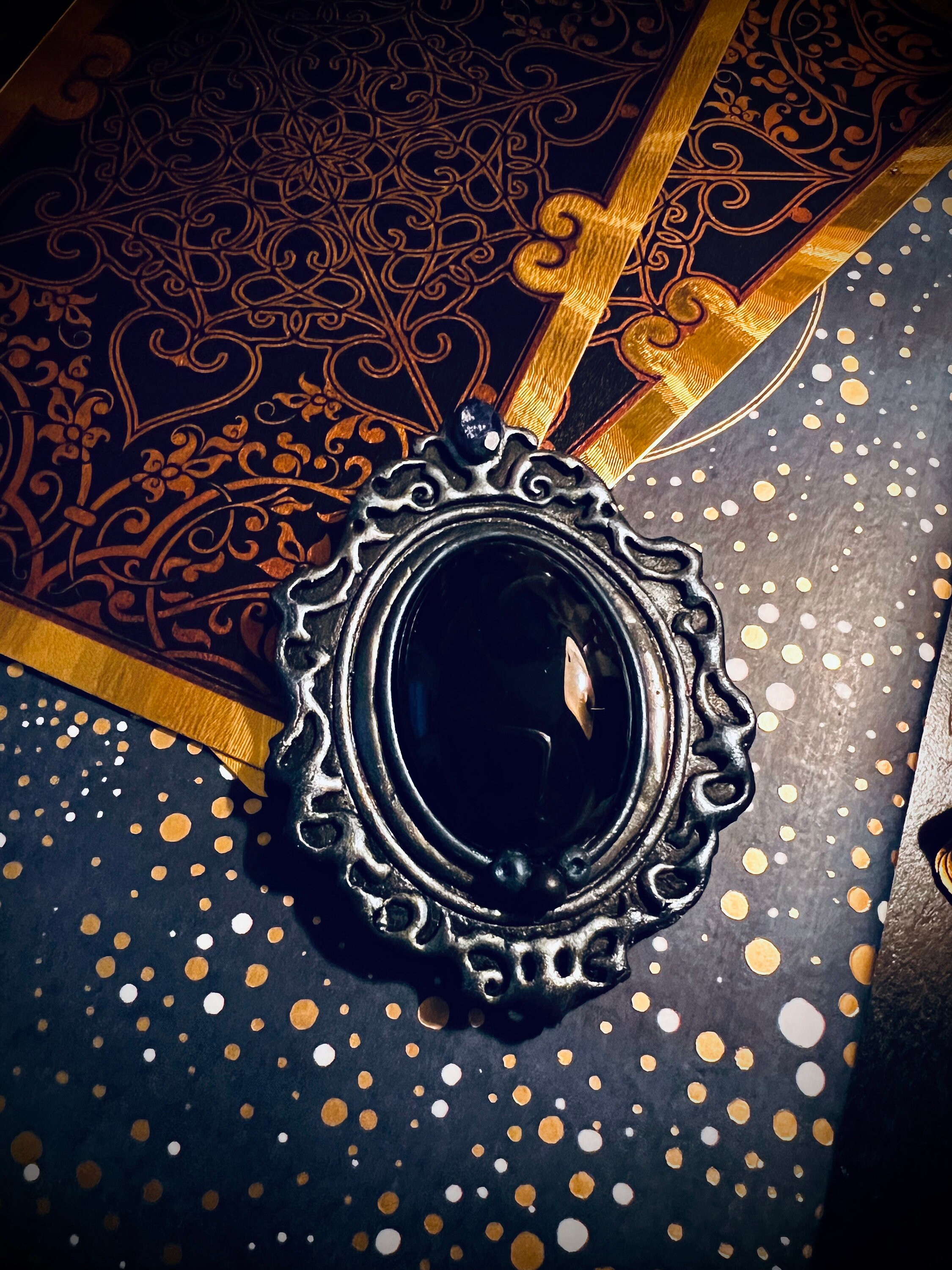 Obsidian Scrying Mirror Talisman Pocket Scrying Mirror Magick Gothic ...