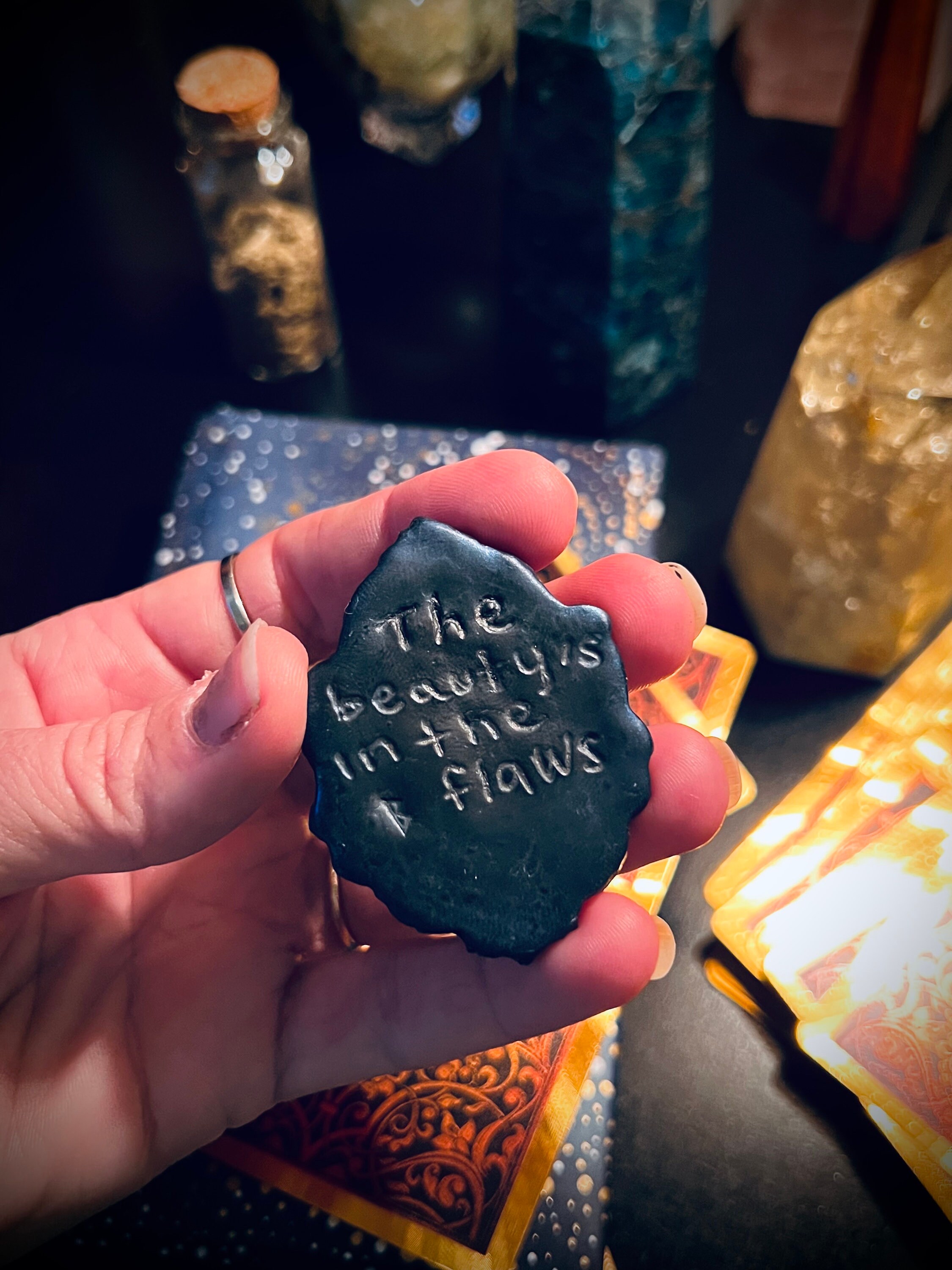 Obsidian Scrying Mirror Talisman Pocket Scrying Mirror Magick Gothic ...