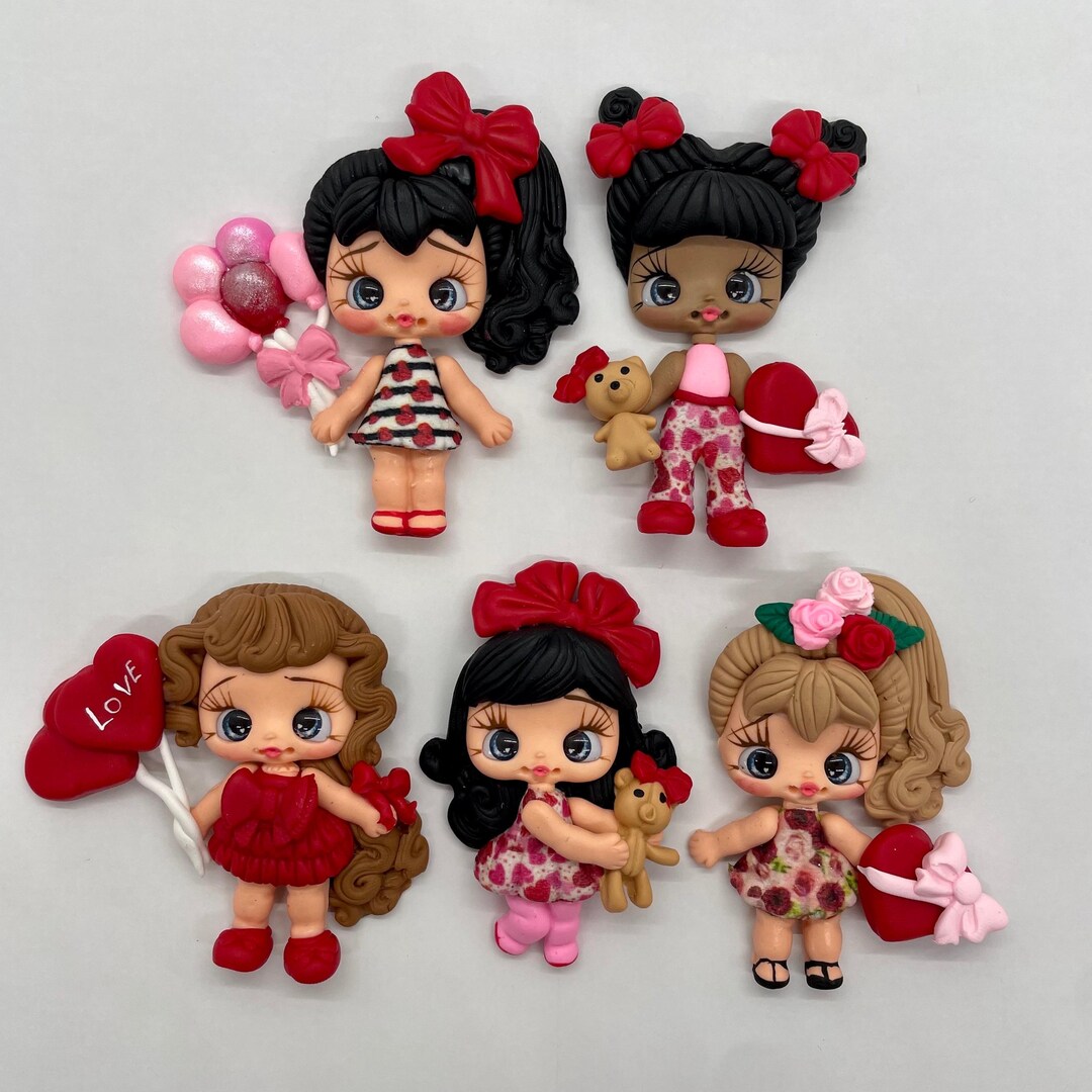 PRE-ORDER Clays for Bows, Valentines Clay Dolls, Bow Centers, Clays for ...