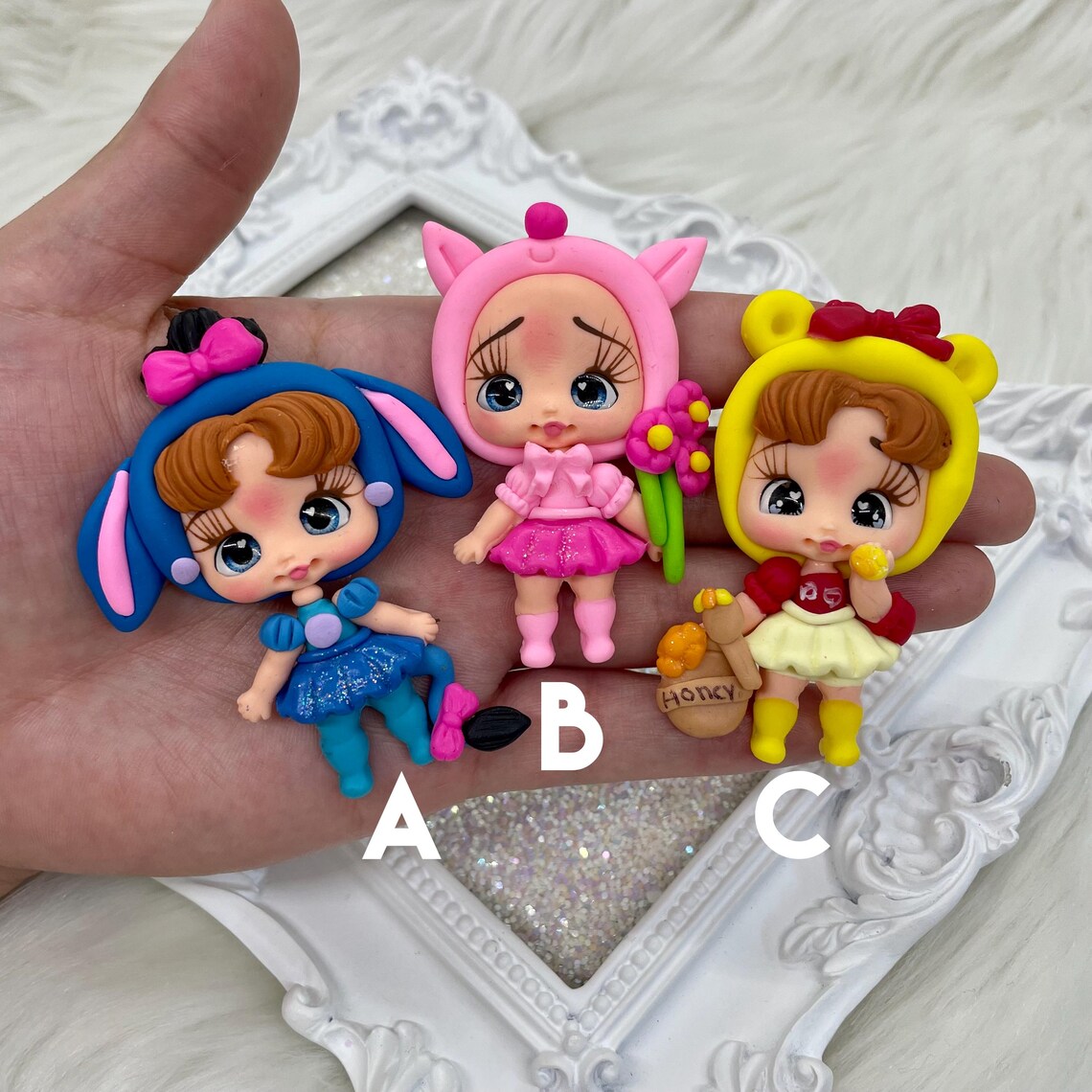 PRE ORDER Clays for Bows, Clay Dolls, Bow Centers, Clays for Badge Reel ...