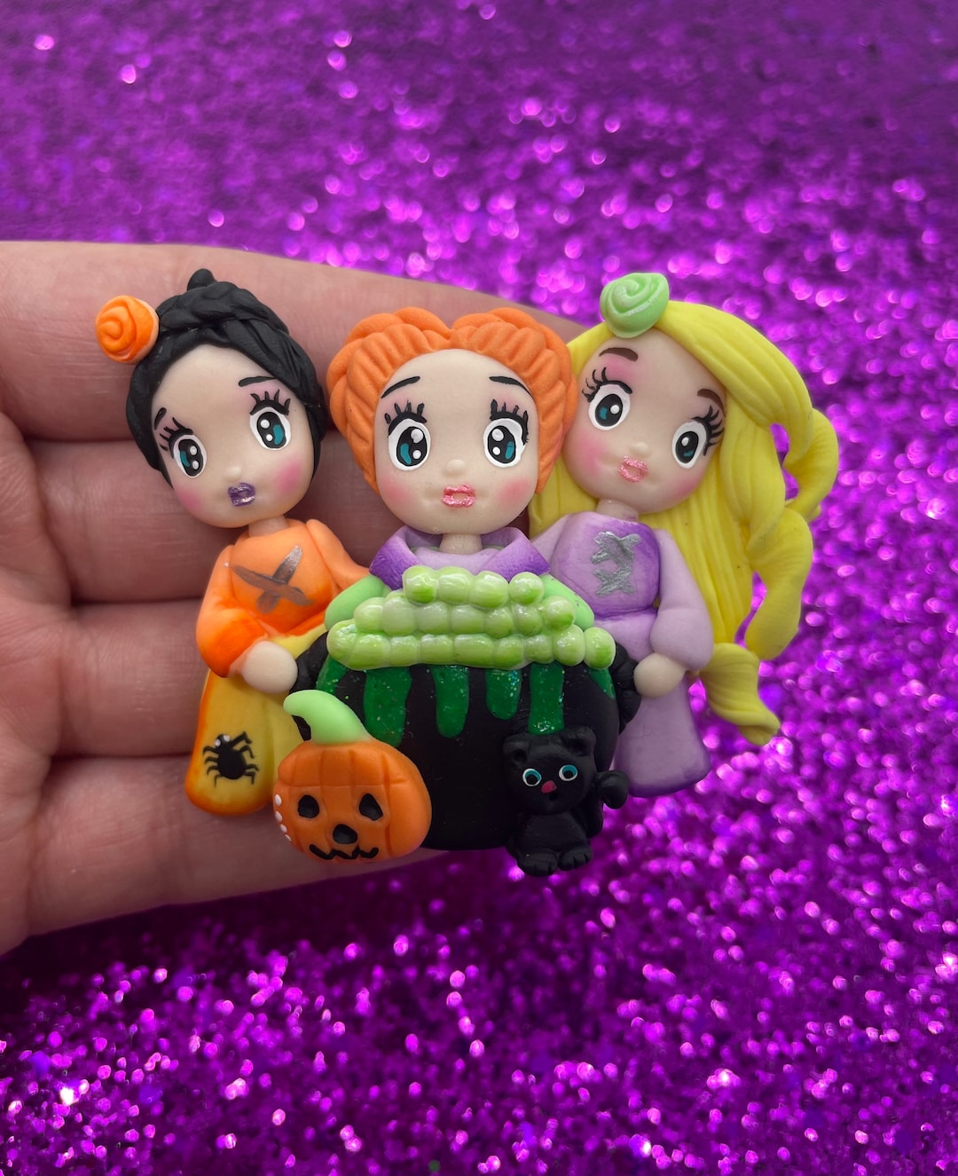 Clays for Bows Witch Sisters Clay Clay Dolls Bow Centers - Etsy