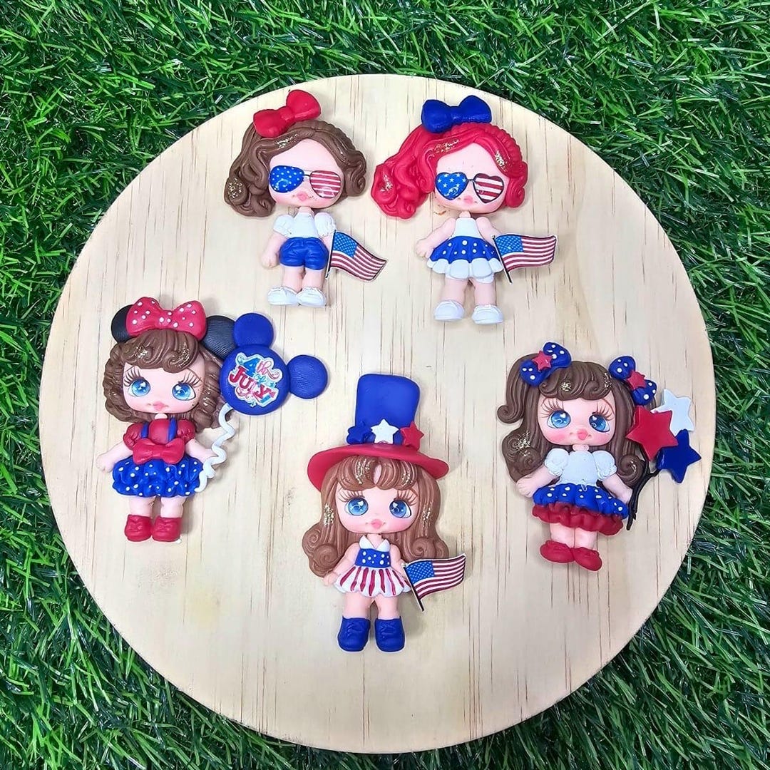 PRE ORDER Clays for Bows, 4th of July Clay Dolls, Bow Centers, Clays ...