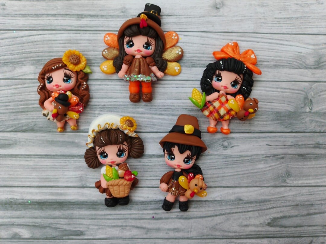 PRE-ORDER Clays for Bows, Clay Dolls, Fall Autumn Clays, Bow Centers ...