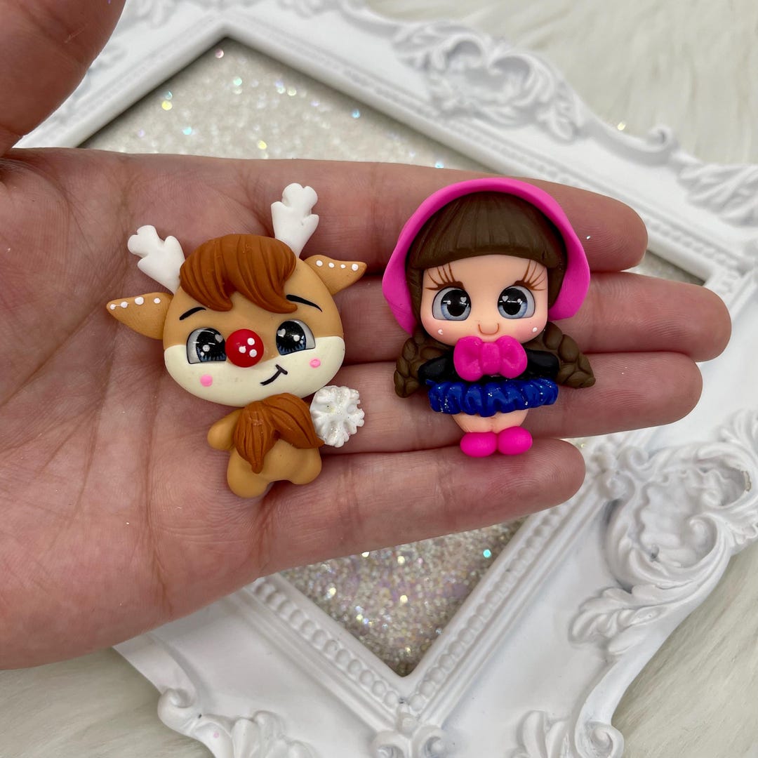 Clays for Bows, Clay Dolls, Bow Centers, Clays for Badge Reel, Set of ...