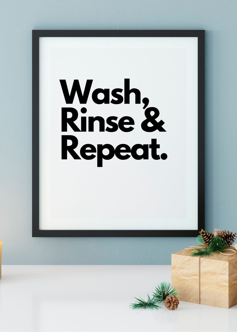 Wash Rinse Repeat Digital Printable - Etsy