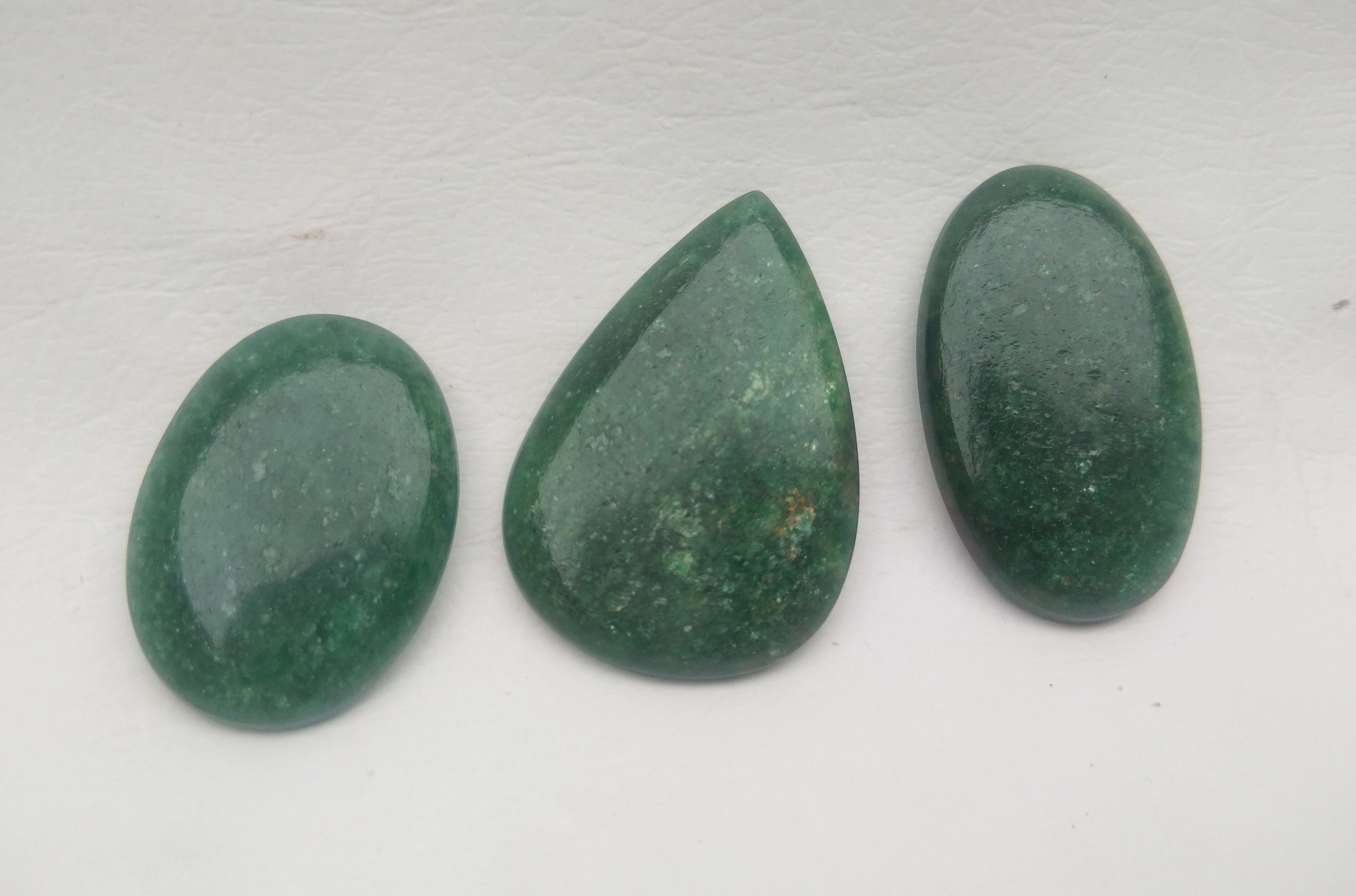 Aventurine Three Pieces Dark Green Color | Etsy