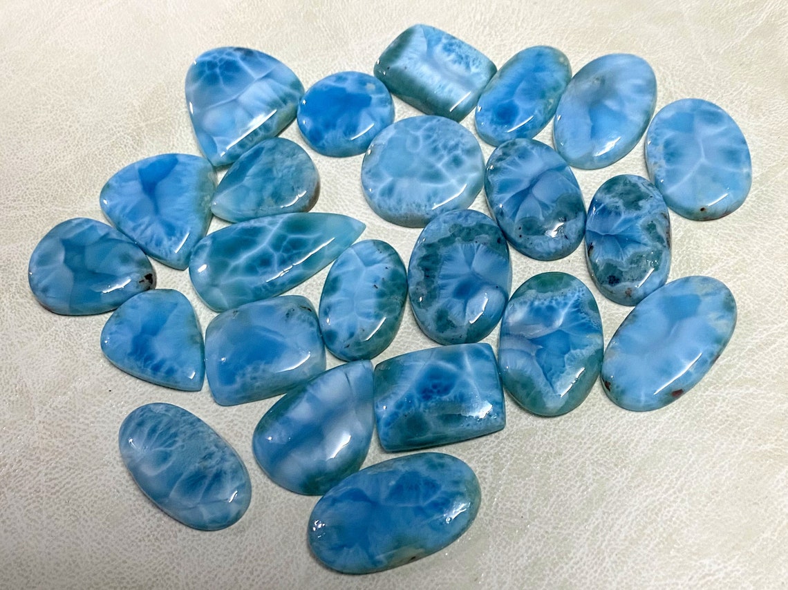 Top Quality Larimar beautiful color mix shape and size | Etsy