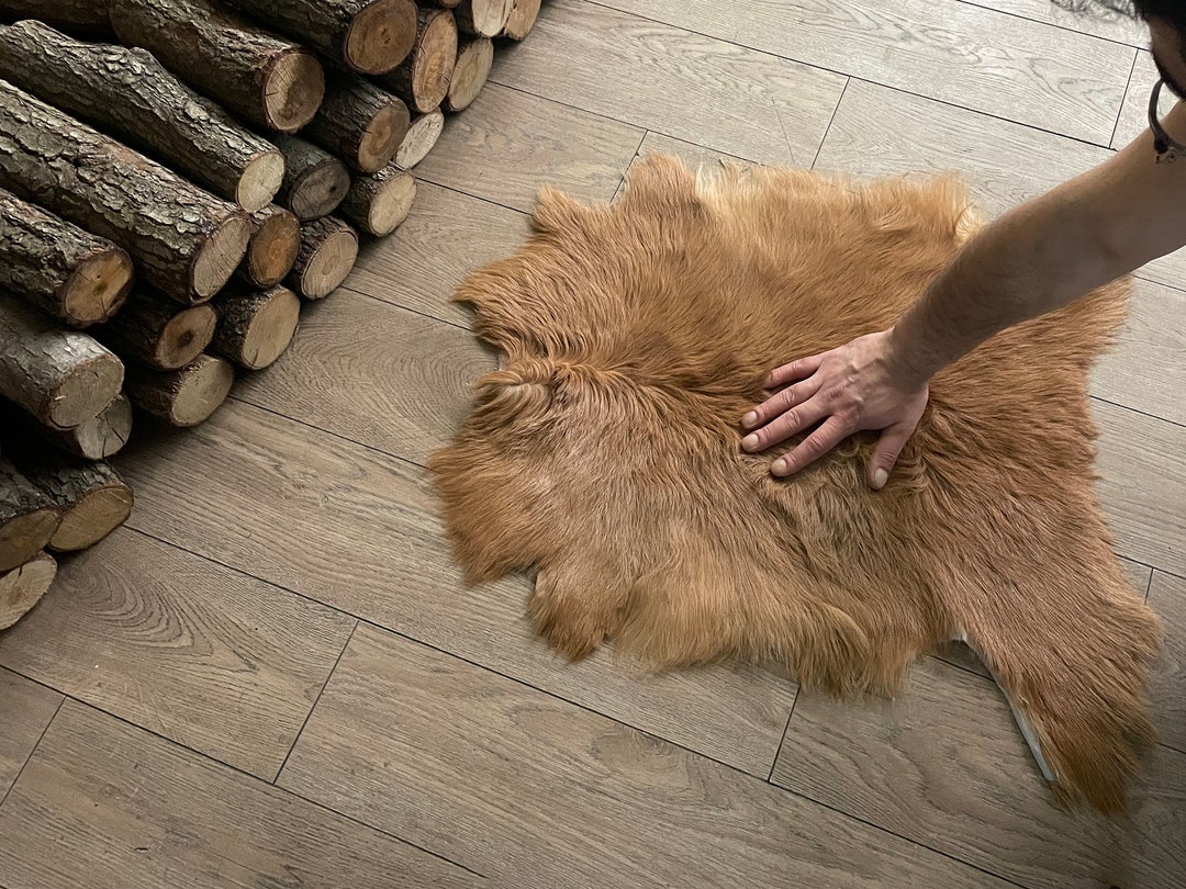 Natural Goat Hide | Genuine Goat Fur - Leather Rug - Soft Goatskin ...
