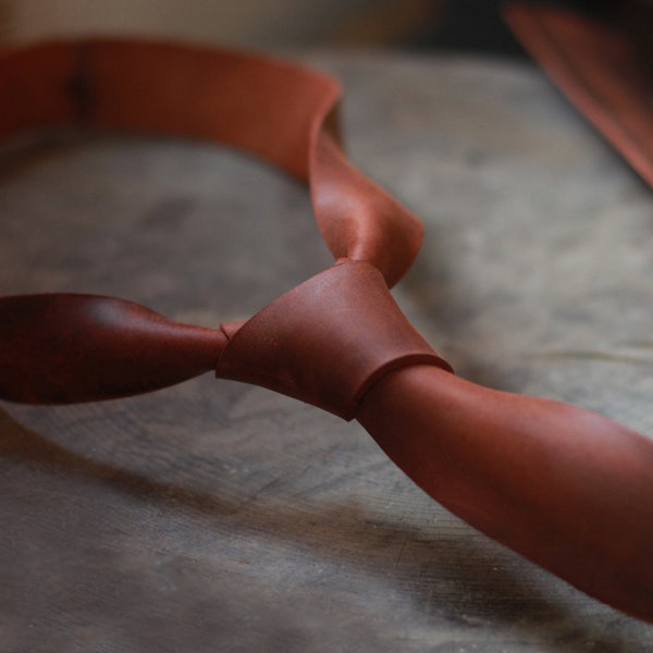 Leather Necktie - Etsy